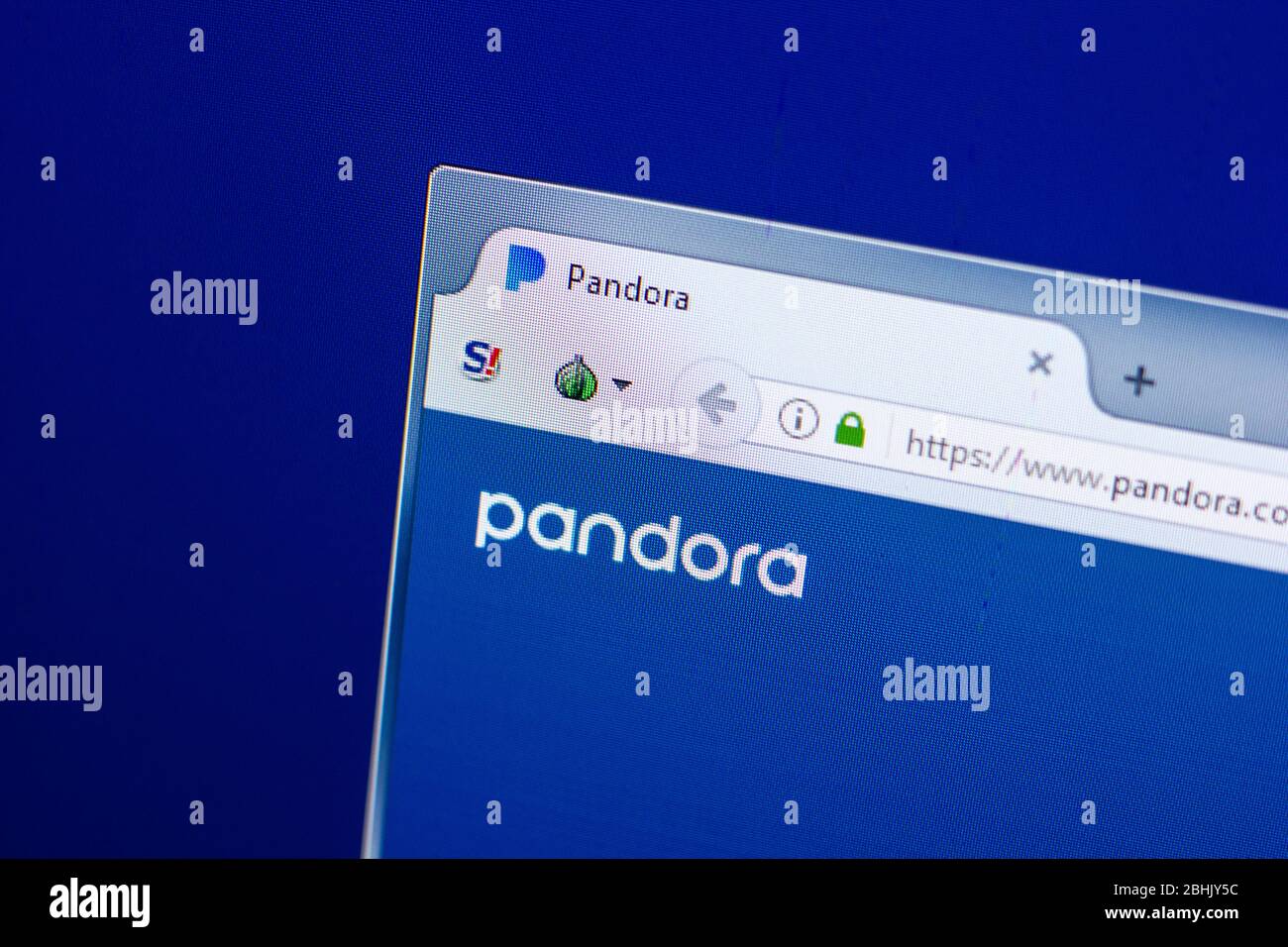 Ryazan, Russia - April 29, 2018: Homepage of Pandora website on the ...