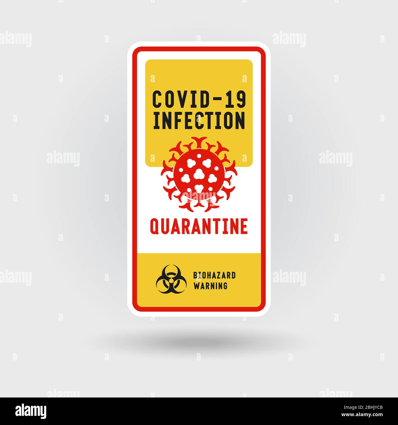 COVID-19 Coronavirus infection warning sign. Includes a stylized ...