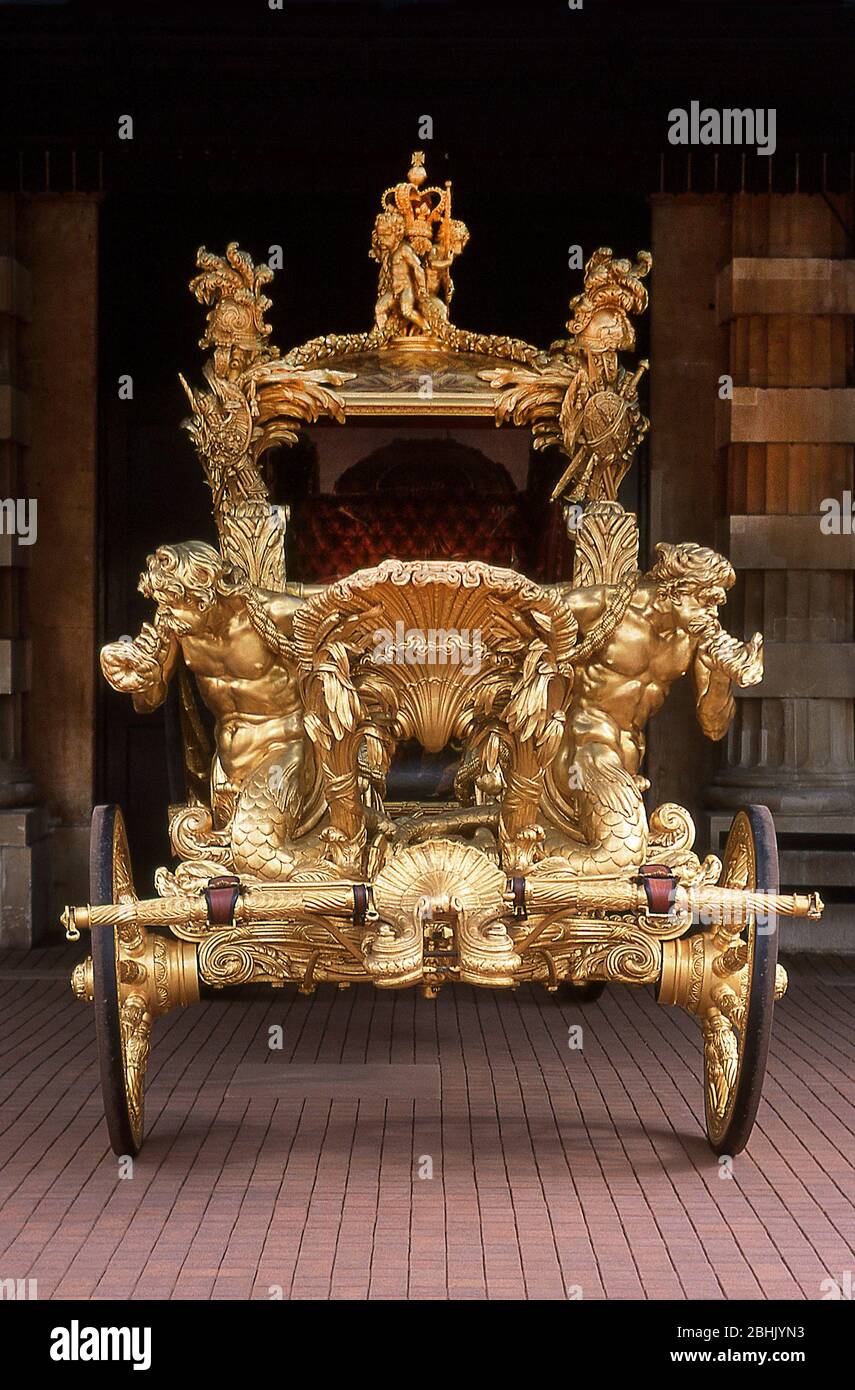 British Gold State Coach built by Samuel Butler in 1760 Stock Photo - Alamy