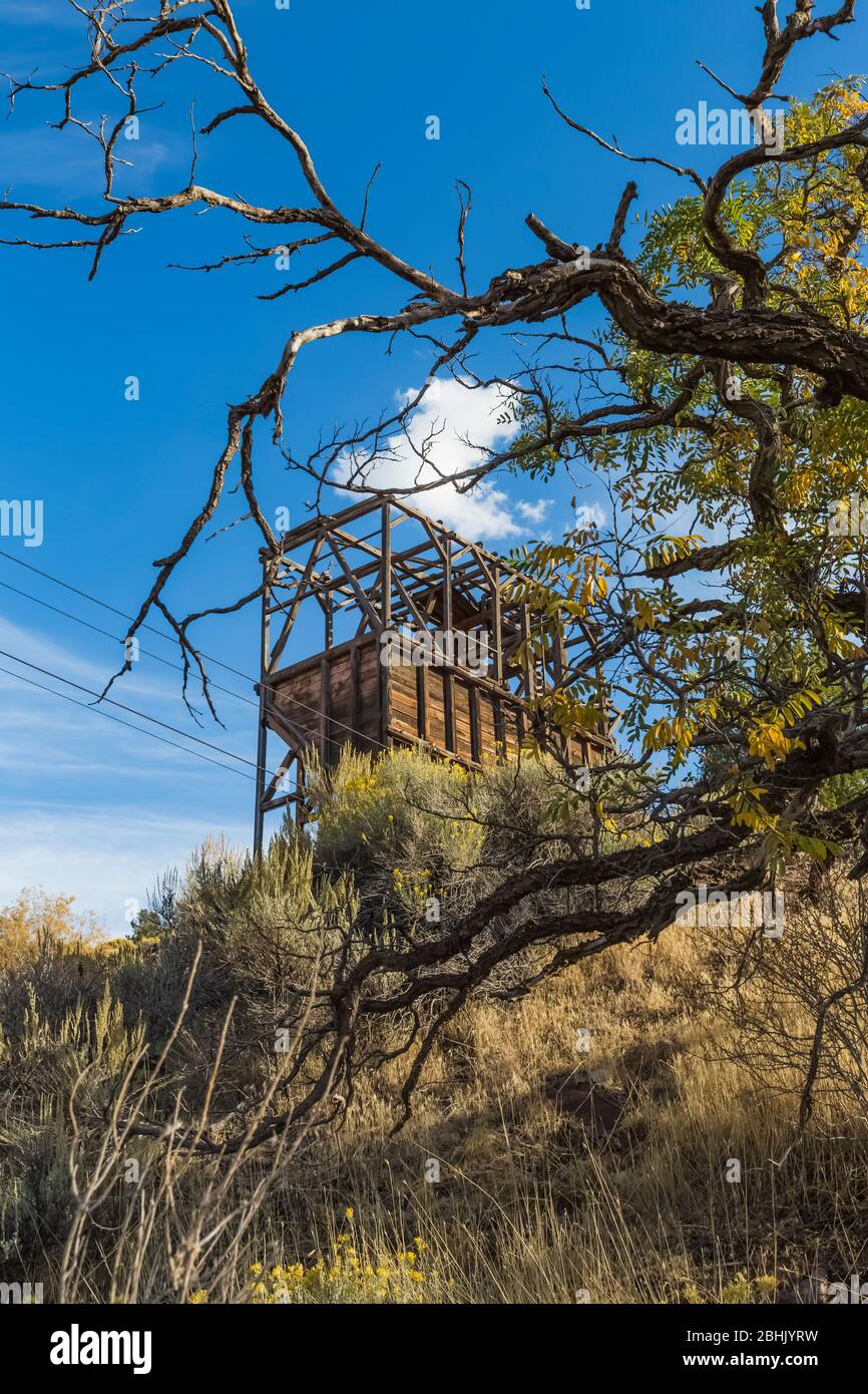 The Pioche Aerial Tramway transported silver ore from the mines to the ...