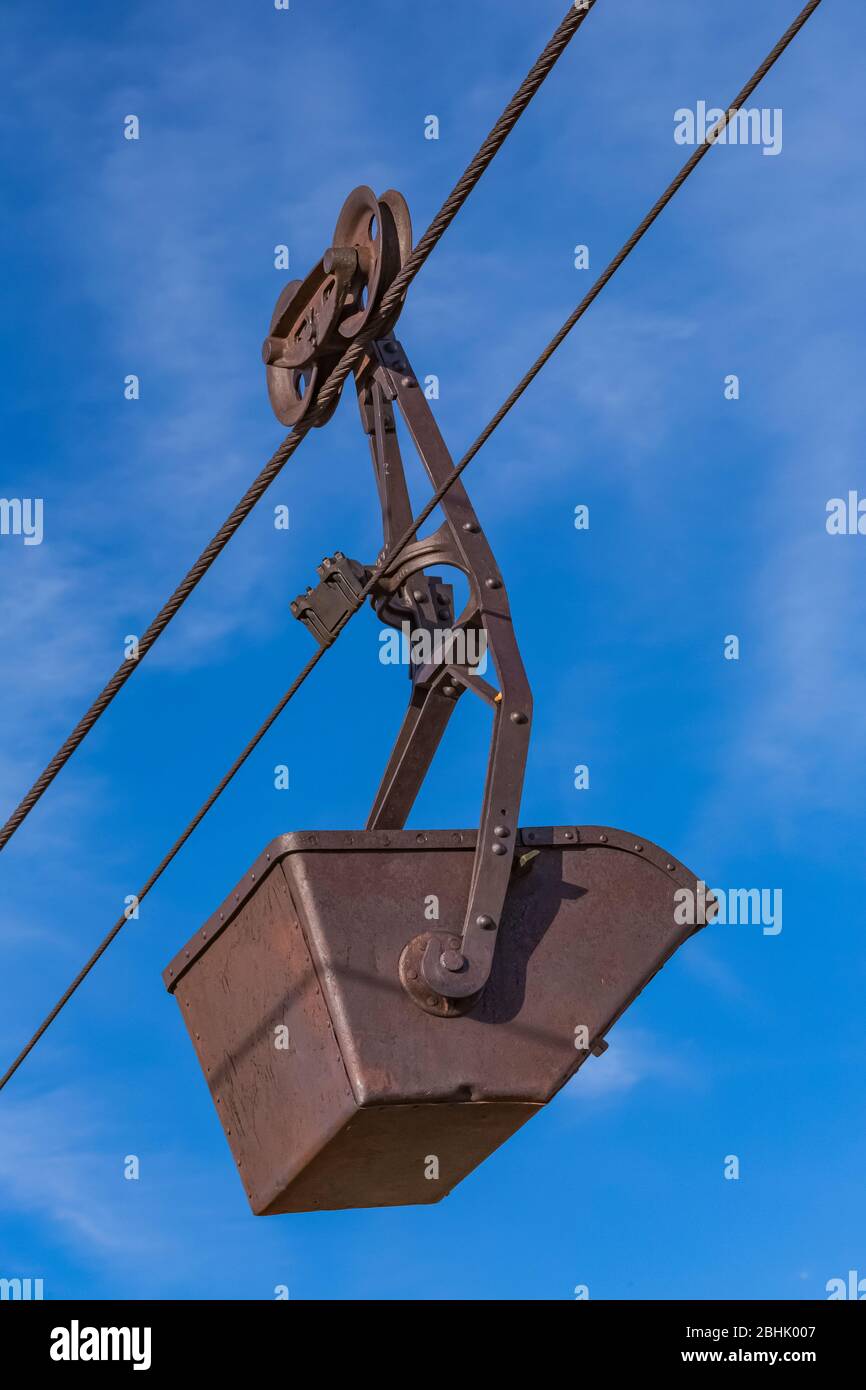 The Pioche Aerial Tramway transported silver ore from the mines to the ...