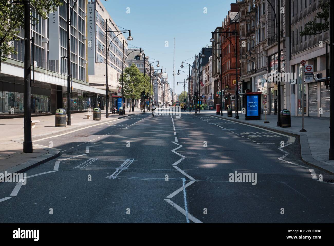 Empty Streets caused by coronavirus lockdown, Oxford Street,London ...