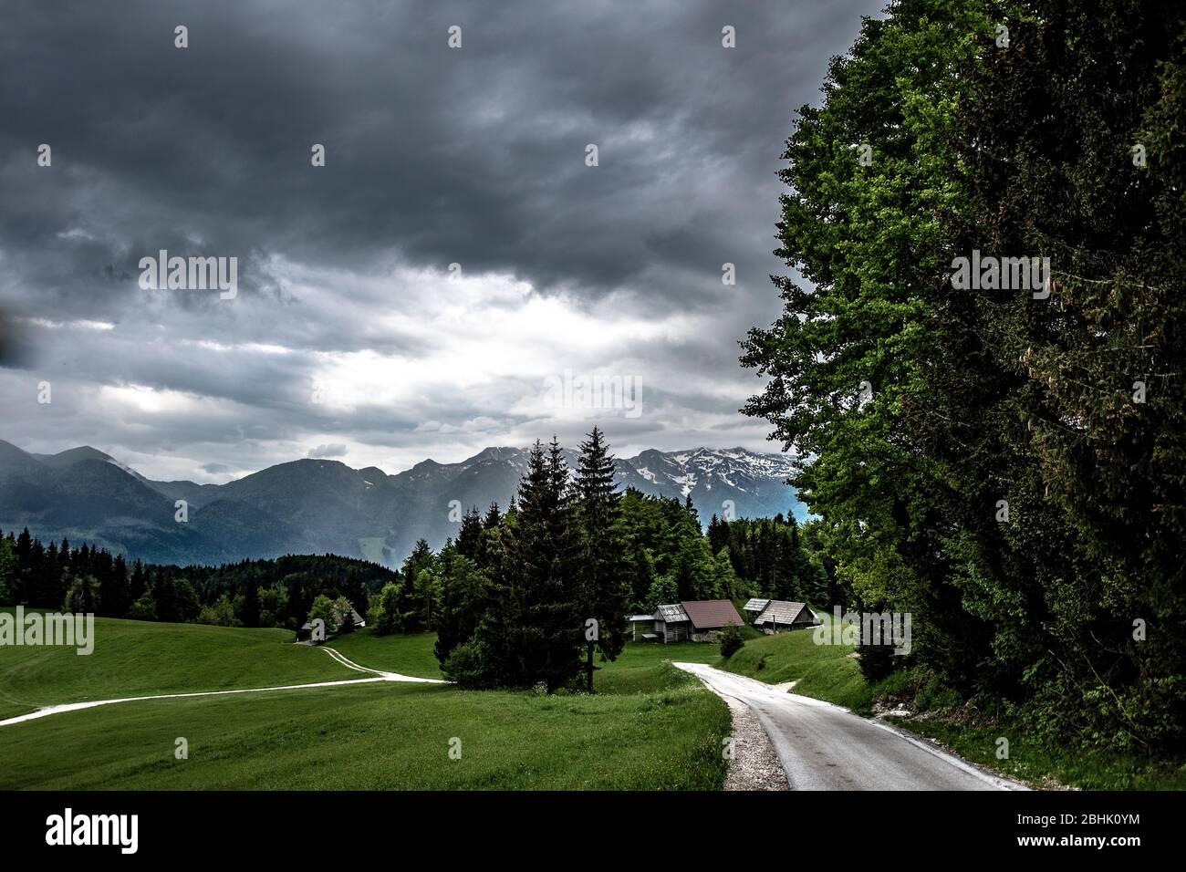 Triglav NP road Stock Photo - Alamy