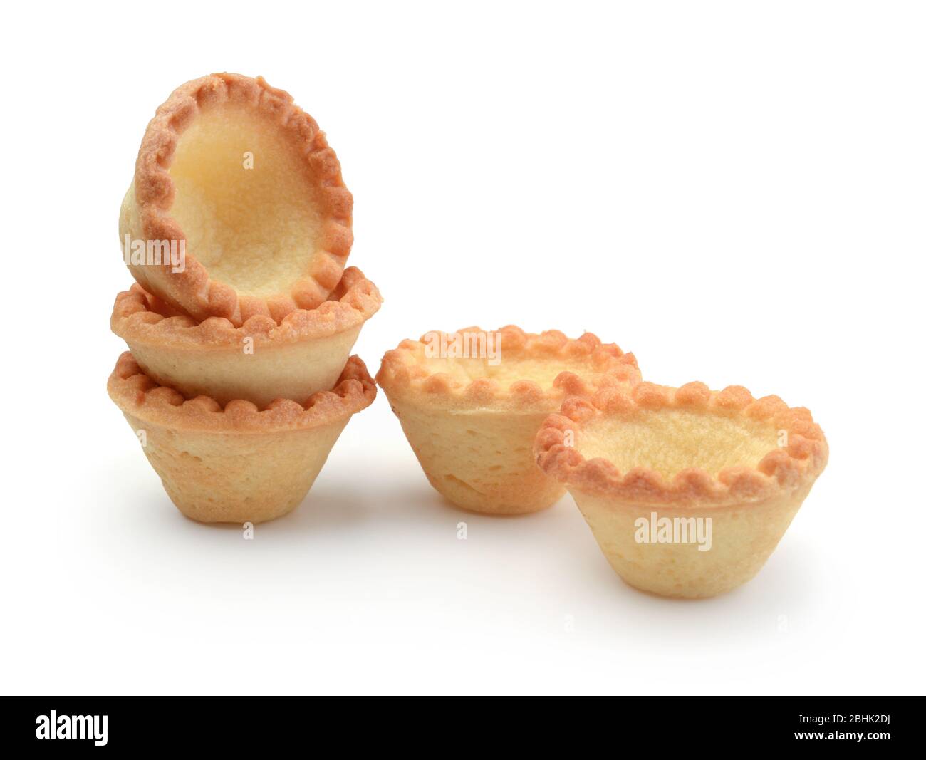 Group of small tartlets isolated on white background Stock Photo - Alamy