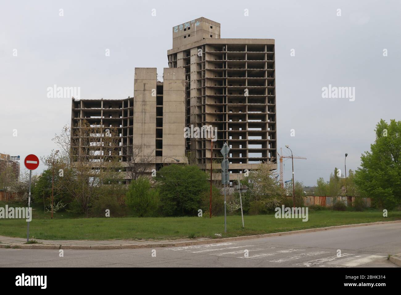 A 17-storey building from the 1980s, an unfinished Communist-era ...