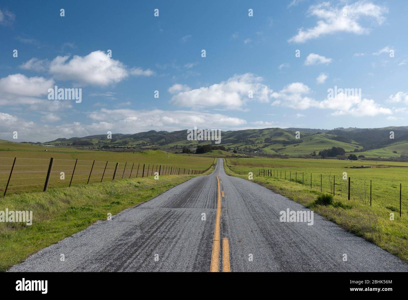 View of pasture land along scenic Turri Road between Los Osos and San ...
