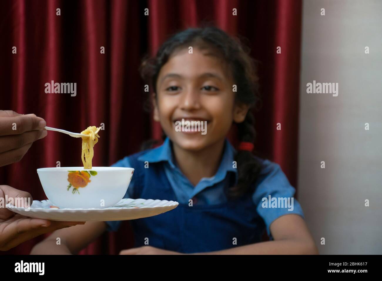 children with surprised face and food, India Stock Photo - Alamy