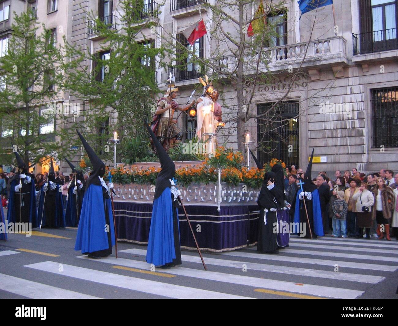 Jesus Christ statue with Roman soldier statue on a carriage during the ...