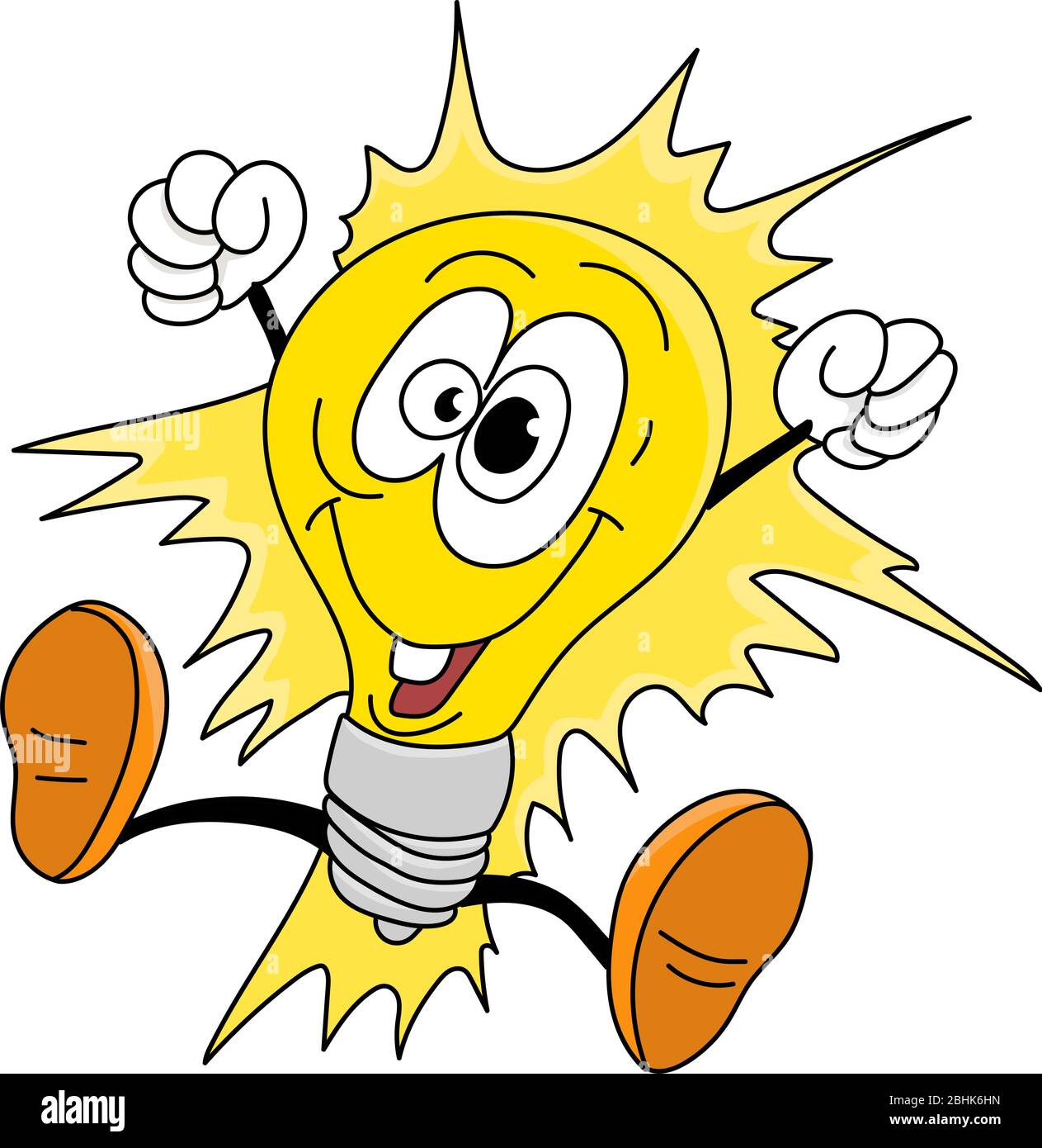 Happy light bulb cartoon hi-res stock photography and images - Alamy