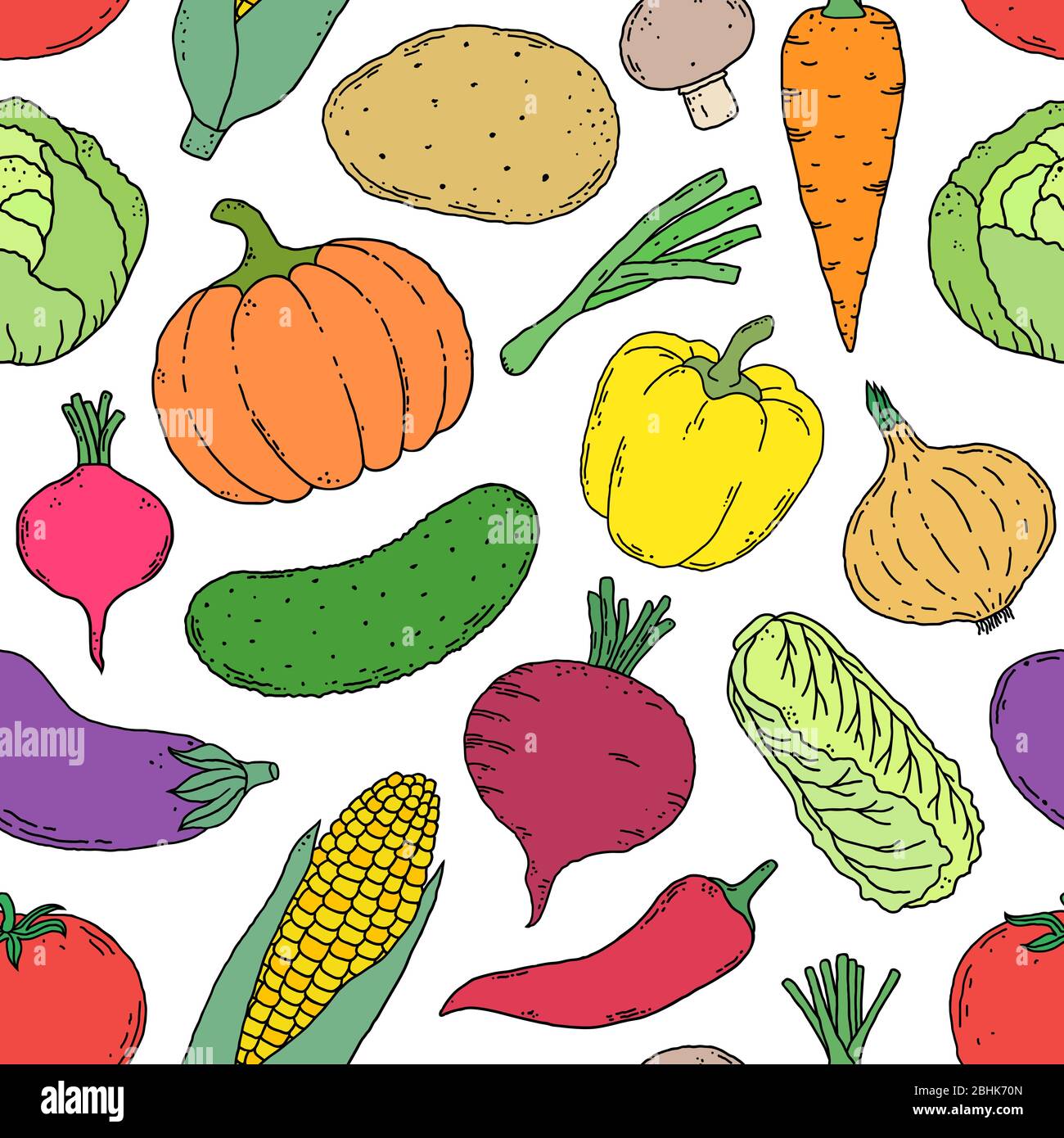 Hand Drawn Vegetables High Resolution Stock Photography and Images - Alamy