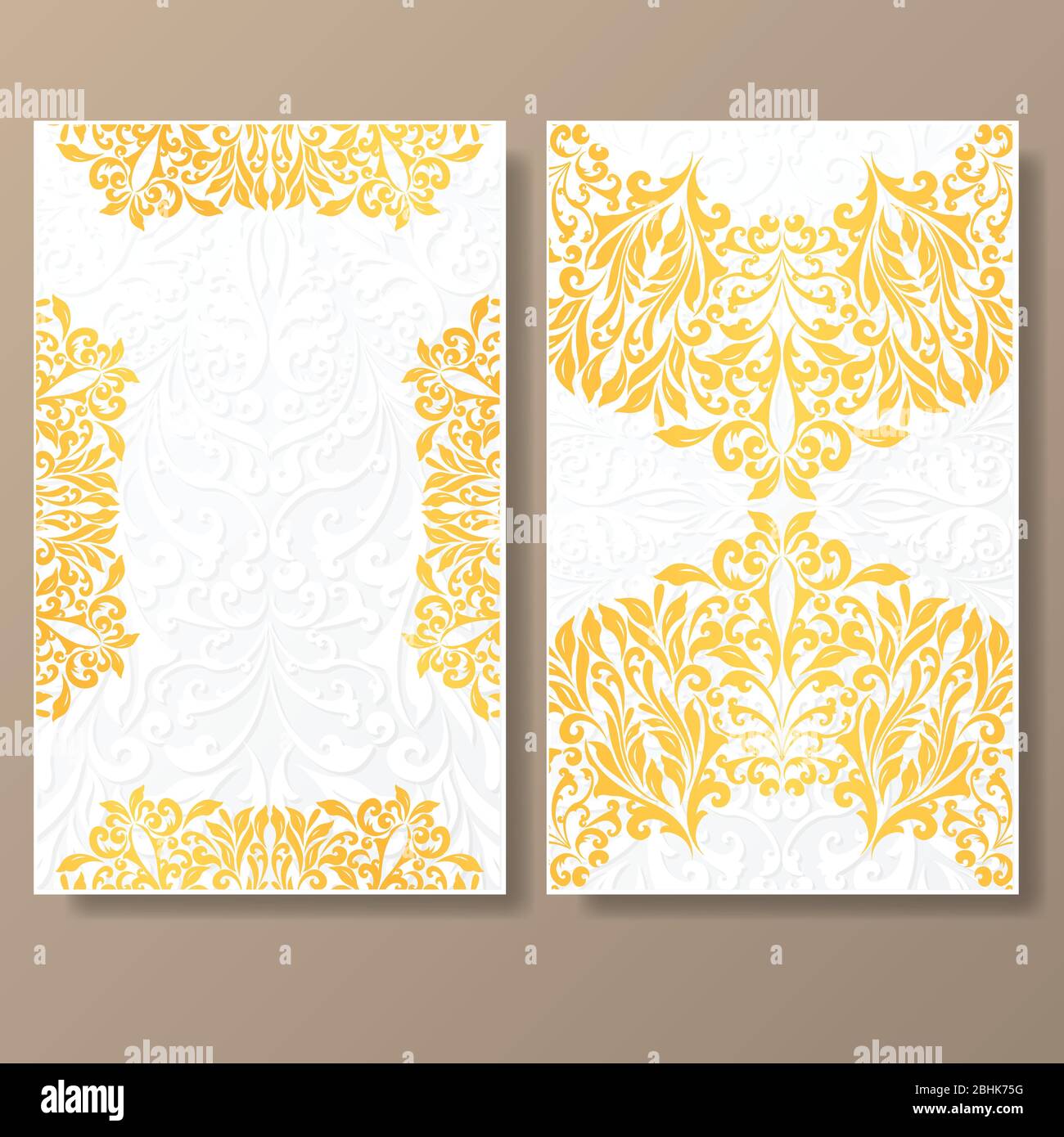Golden floral invitation wallpaper Stock Vector Image & Art - Alamy