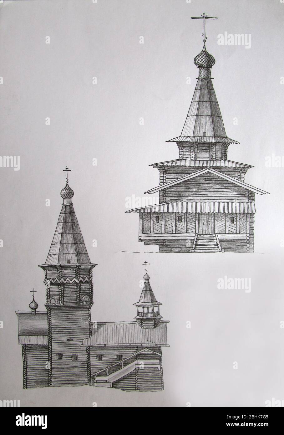 Russian churches drawing hi-res stock photography and images - Alamy