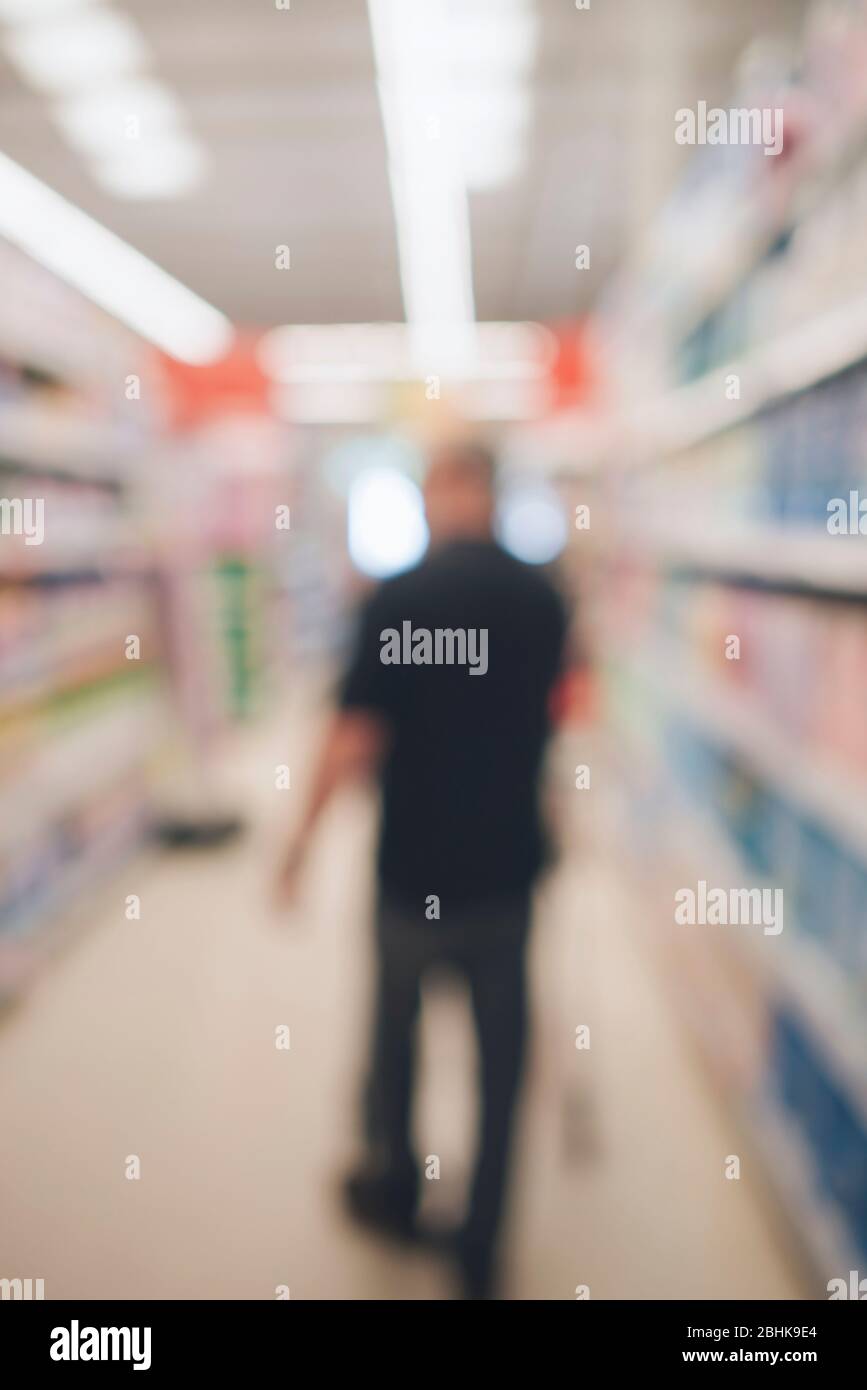 Shopping in supermarket in quarantine Stock Photo - Alamy