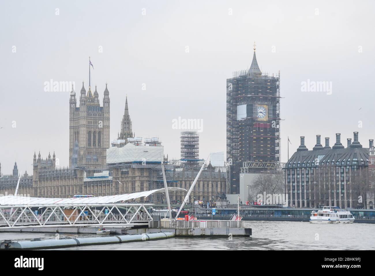London, United Kingdom, 24th of January 2020: Big Ben's renovation ...