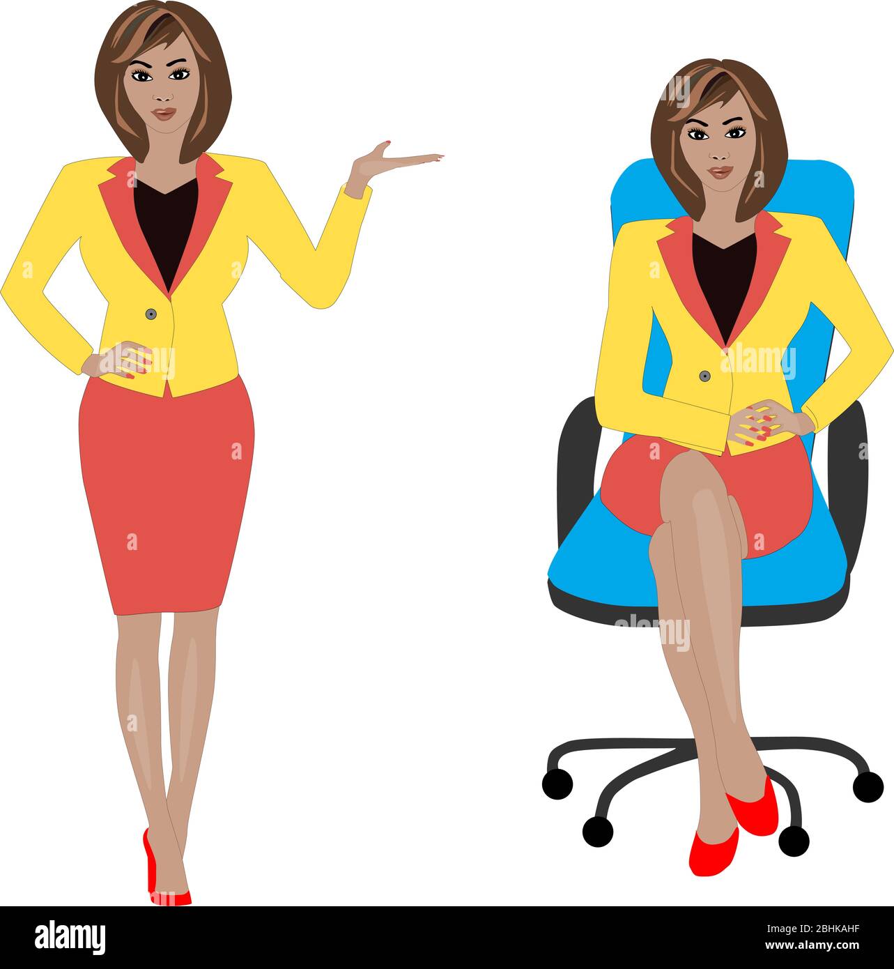 Woman working on school Stock Vector Images - Alamy