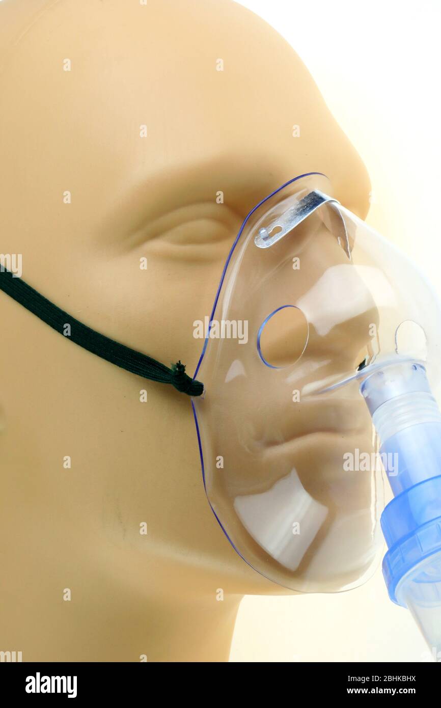 Hospital Mask for Respiratory medication administering Stock Photo - Alamy