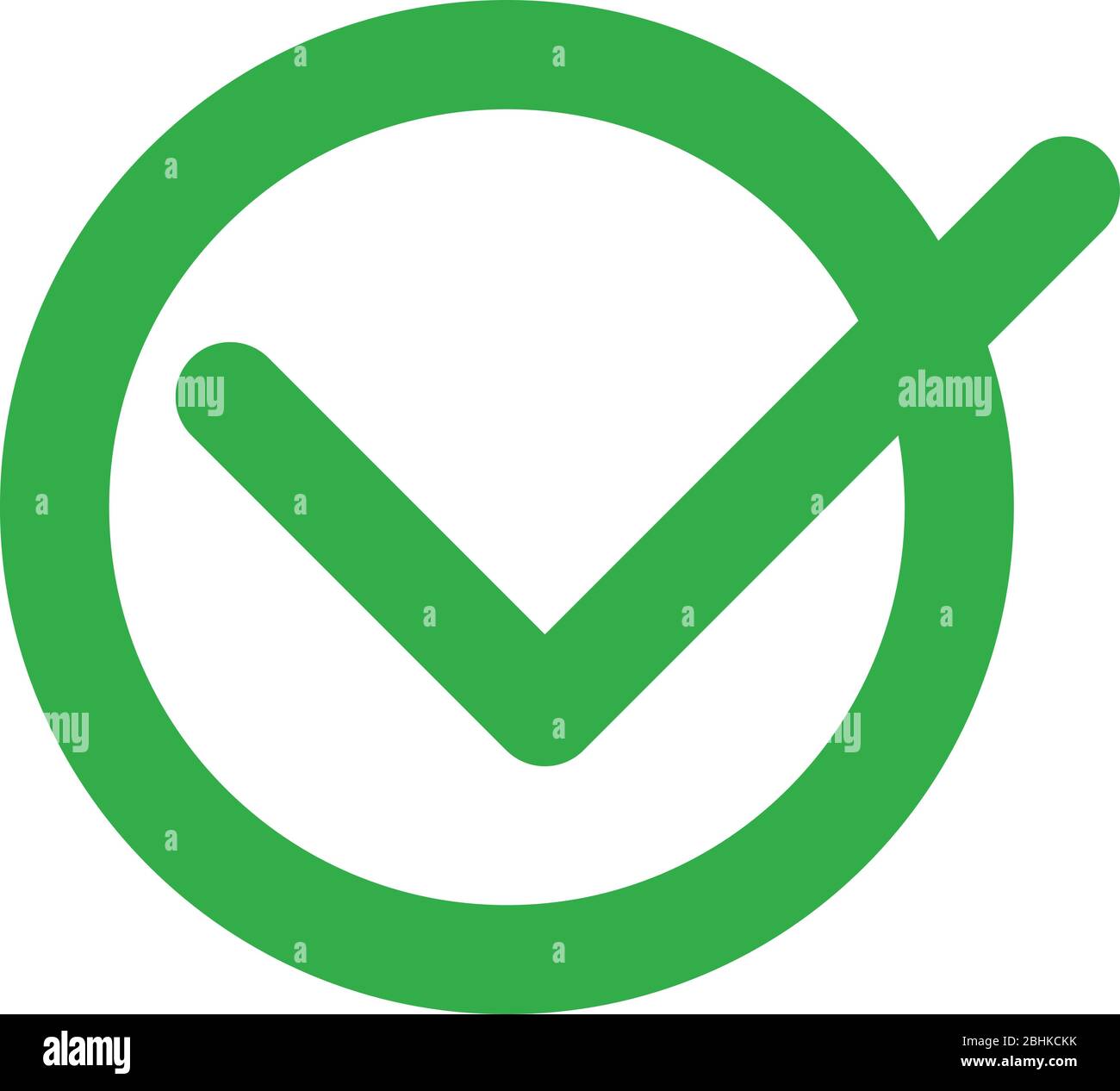 Green tick check mark or confirm icon. Stock vector illustration ...