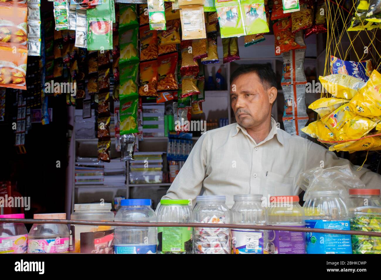 Indian shopkeeper hi-res stock photography and images - Alamy