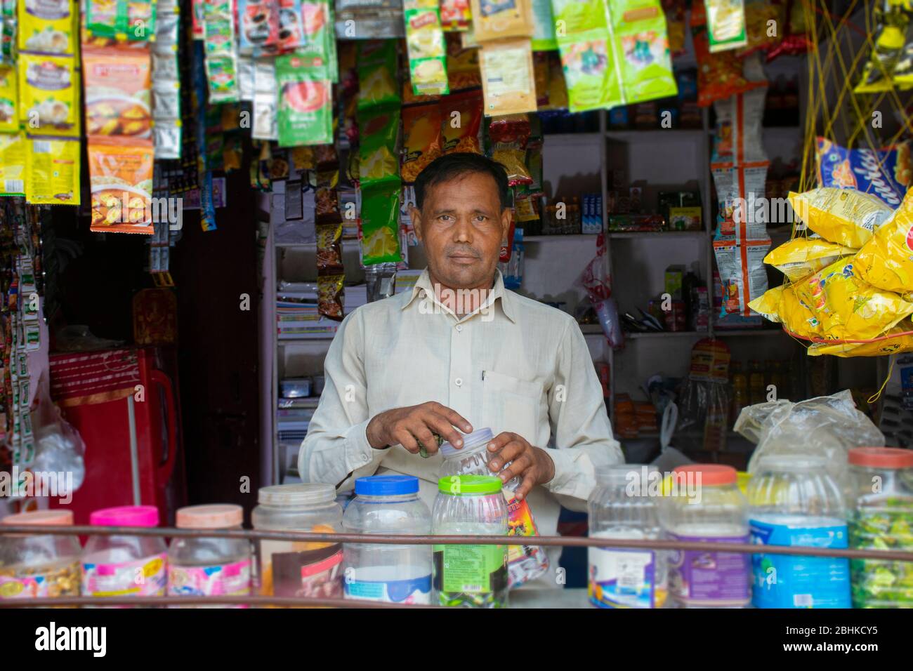 Indian shopkeeper hi-res stock photography and images - Alamy