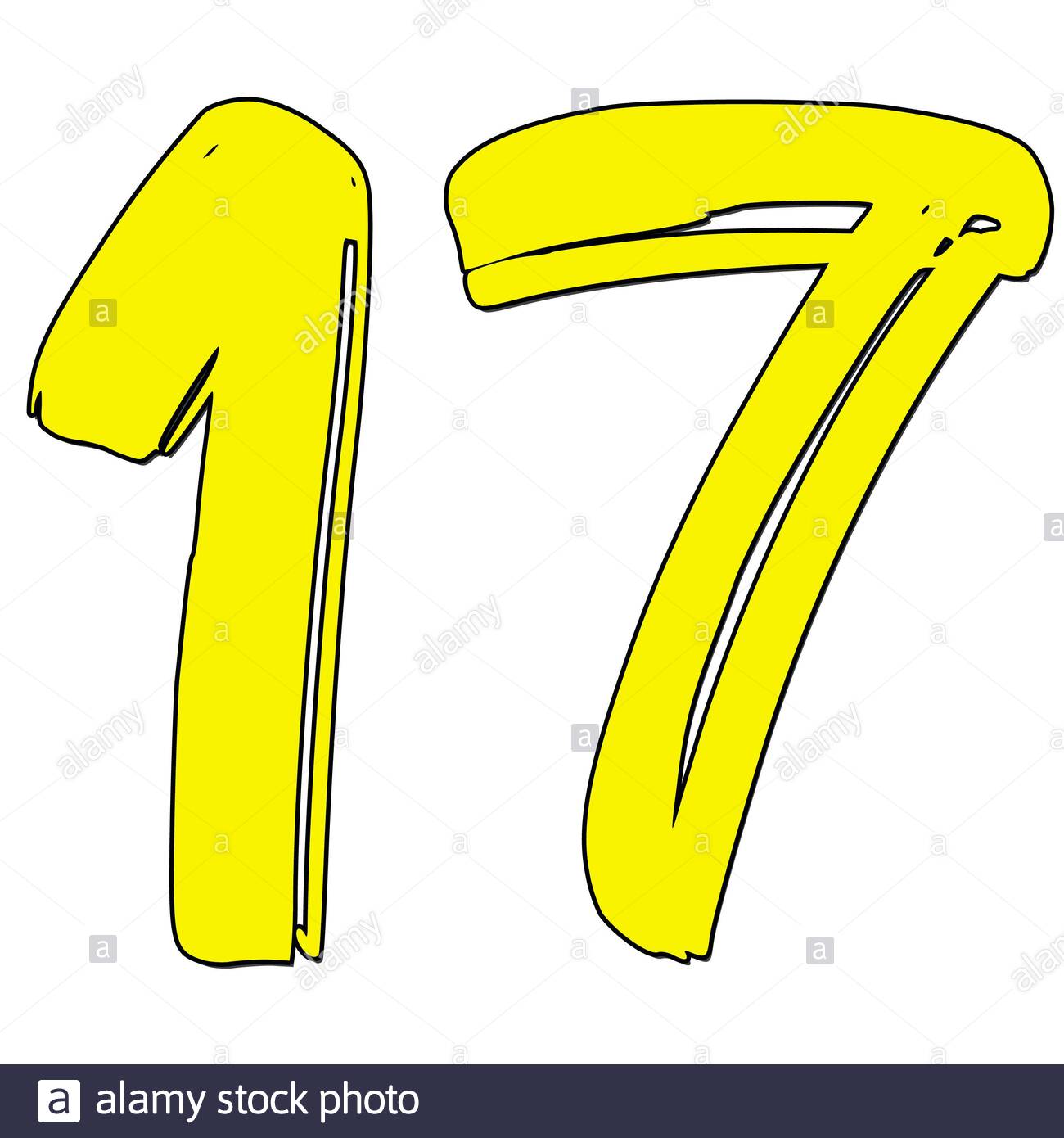 Number 17 Cut Out Stock Images & Pictures - Alamy