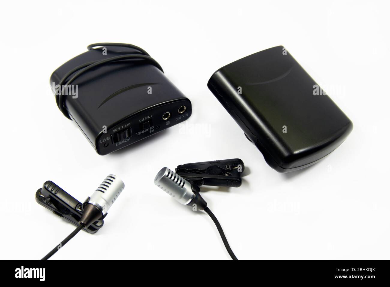 Two wireless microphones set isolated Stock Photo - Alamy