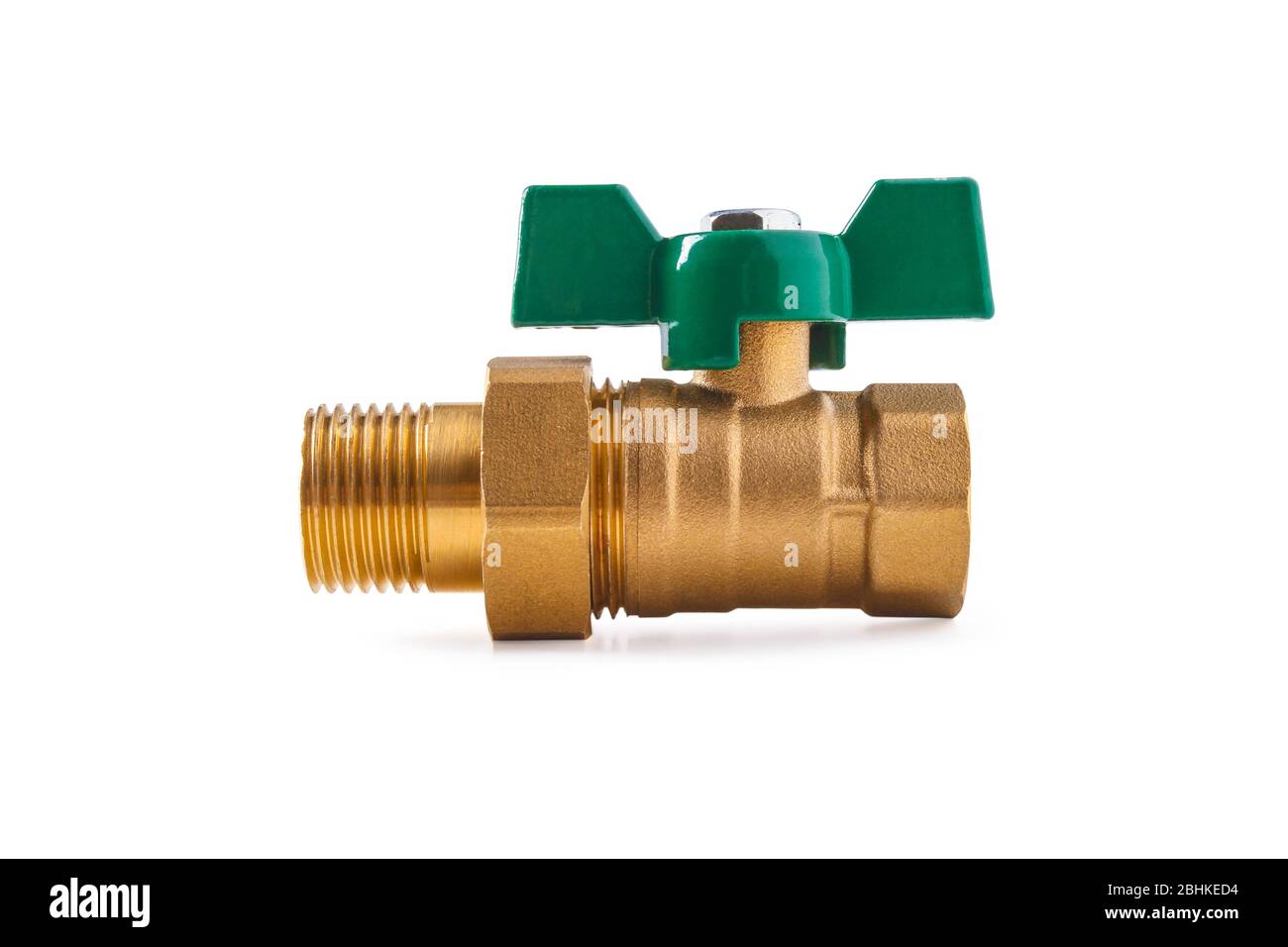 Bronze ball valve isolated on a white background Stock Photo - Alamy