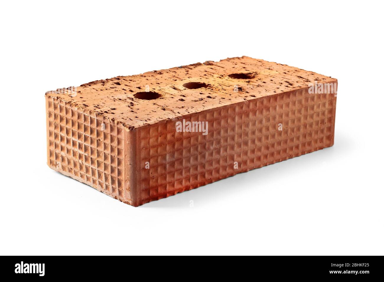 Ground brick close-up isolated on a white background Stock Photo - Alamy