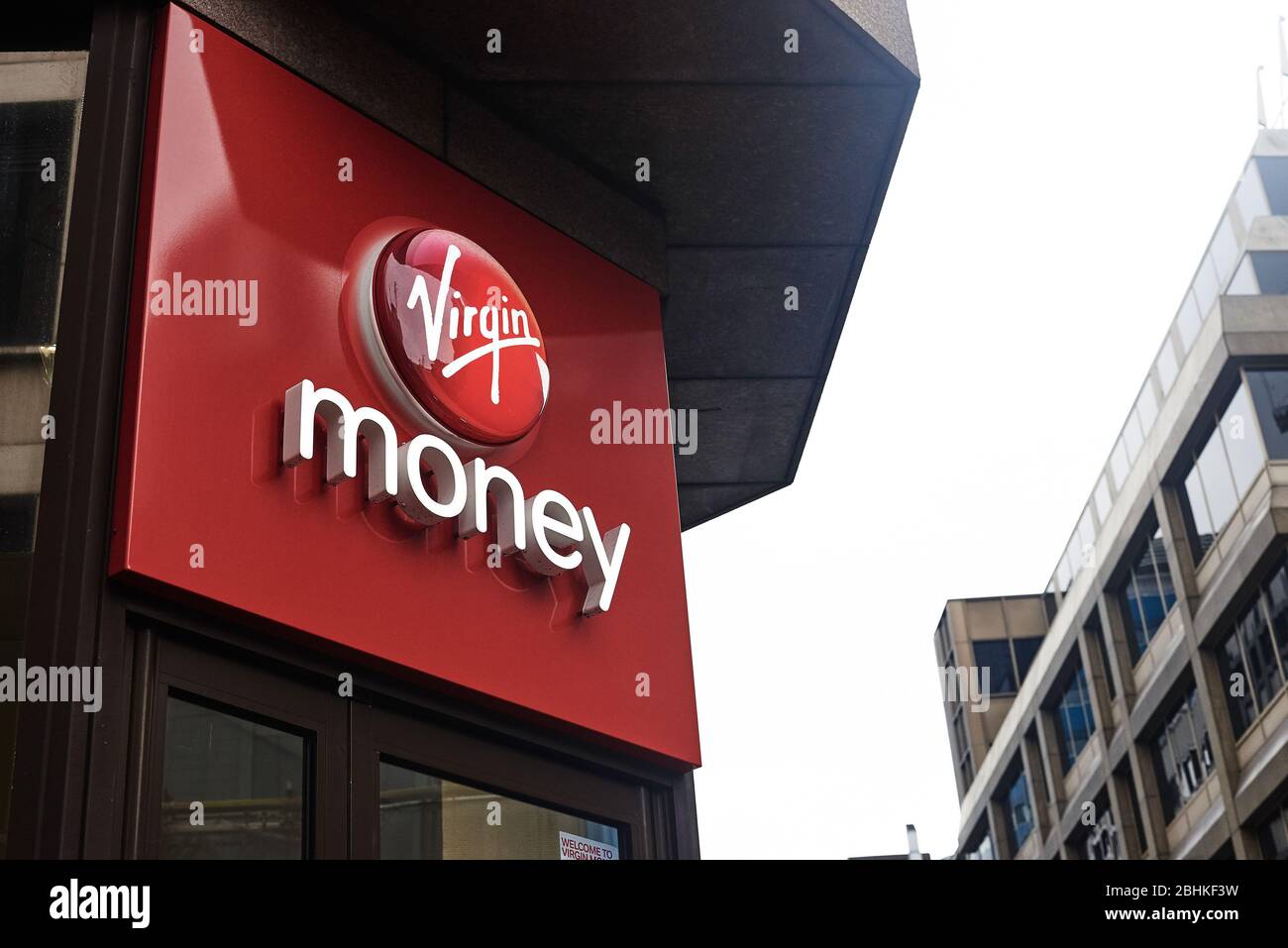 Virgin Money Sign outside branch in London Stock Photo - Alamy