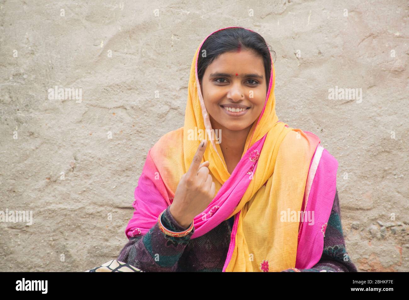 Indian village rural voting both hi-res stock photography and images ...