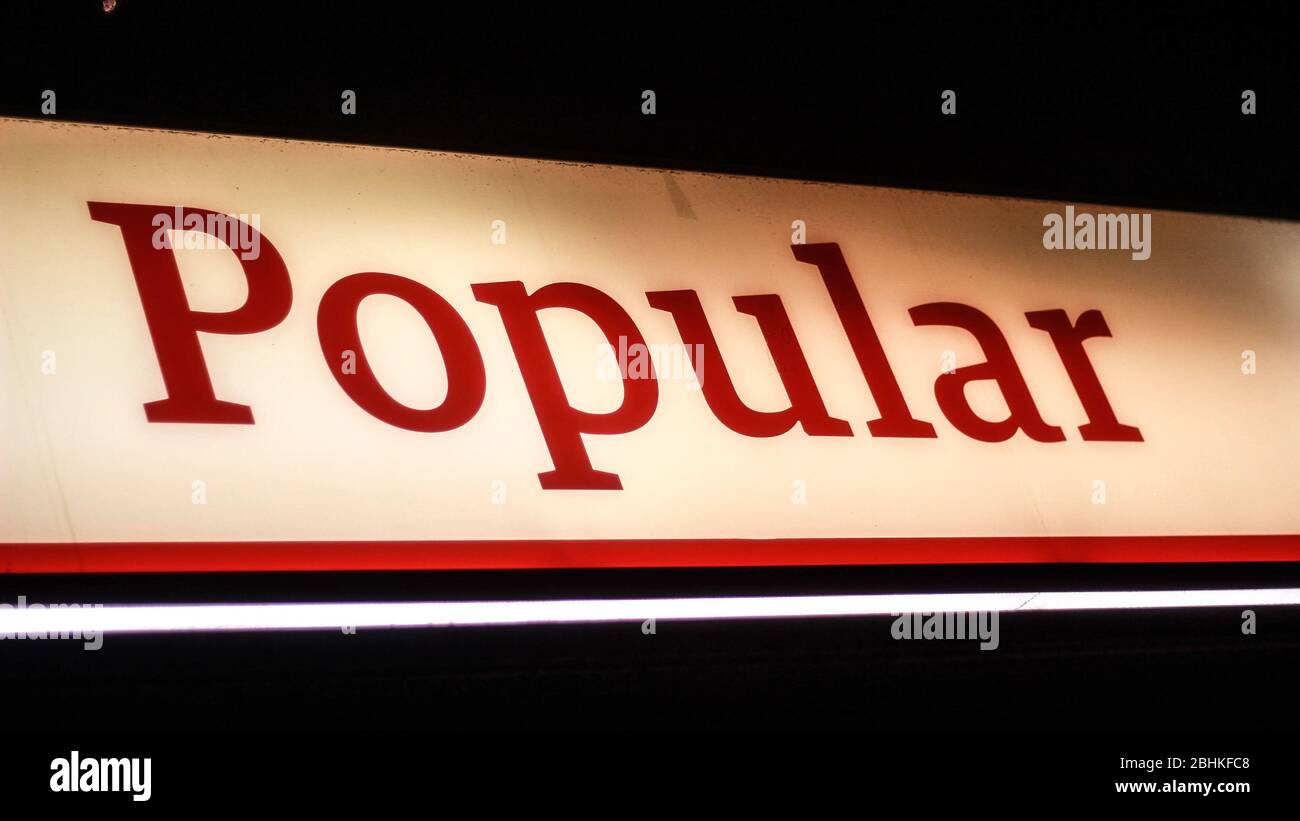 The Popular bank Stock Photo - Alamy