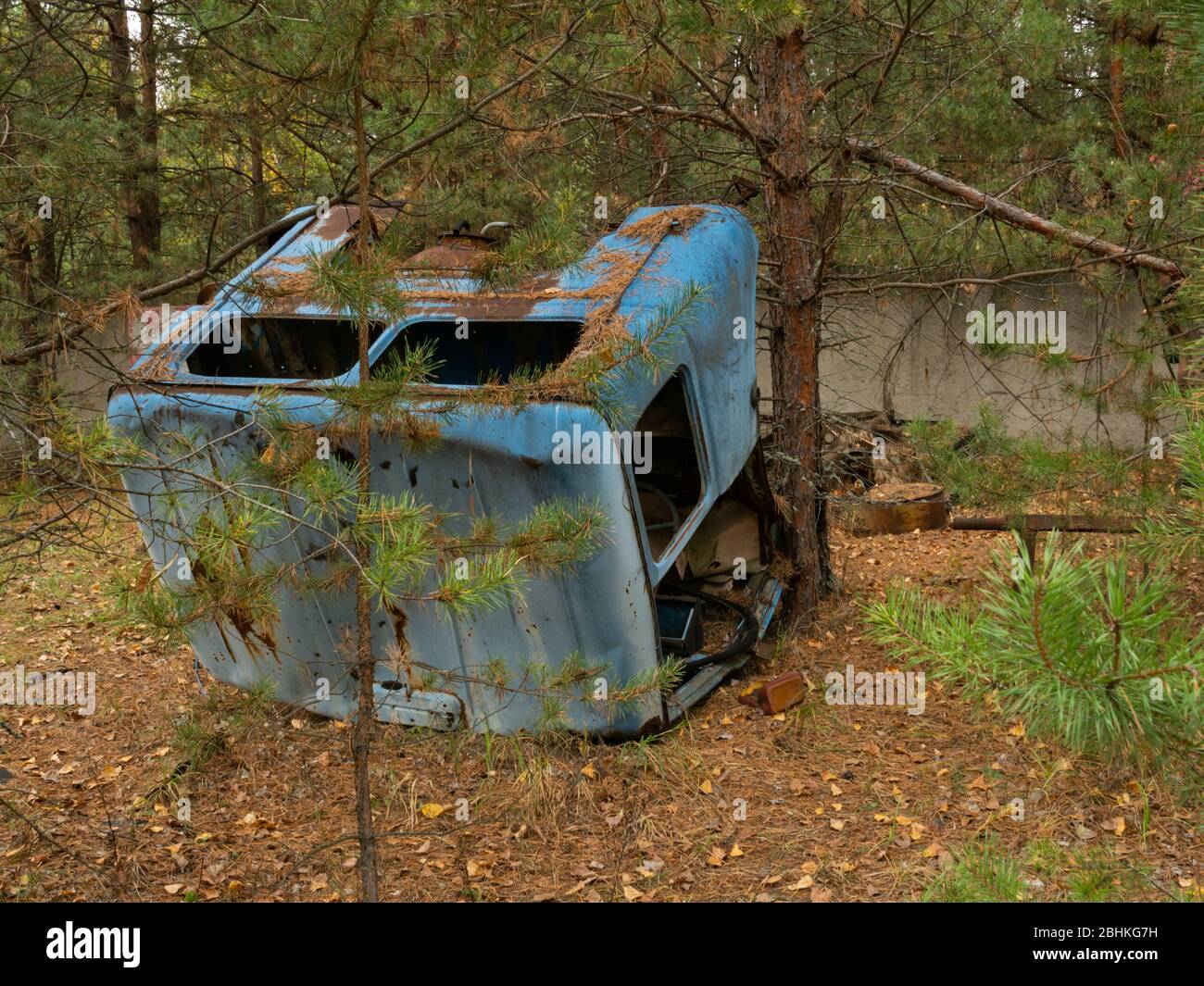 Scrap of big machine left after the Chernobyl disaster. Chernobyl ...