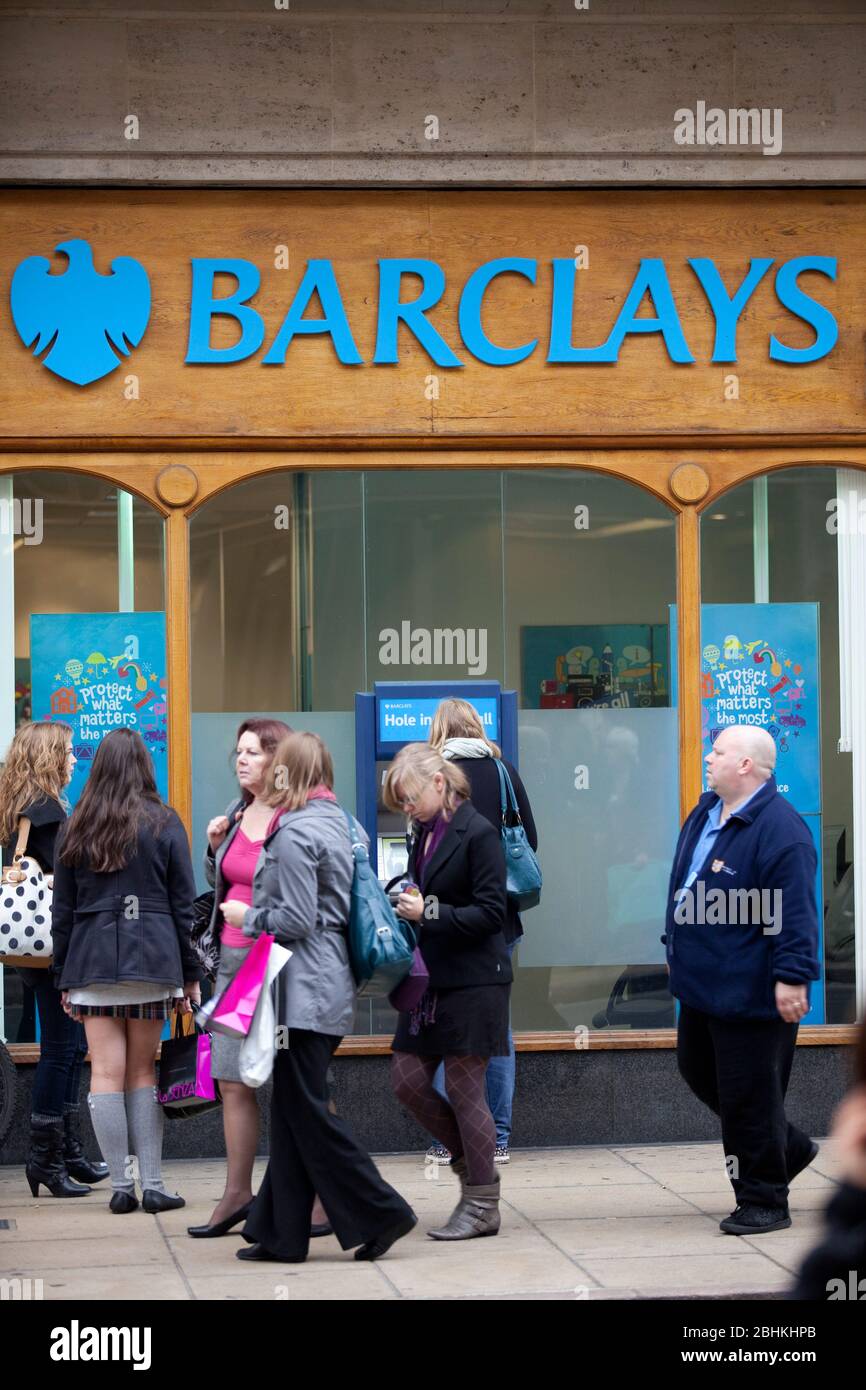 Exterior of a Barclays bank Stock Photo - Alamy