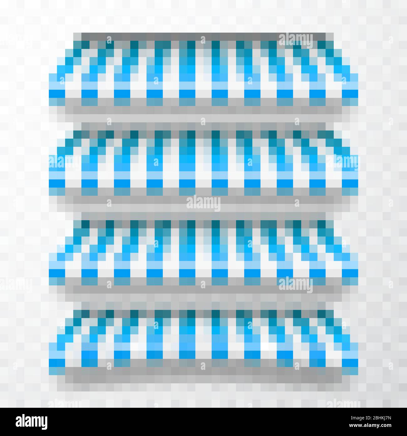 Realistic striped shop sunshade. Store awning. Shop tent isolated set ...