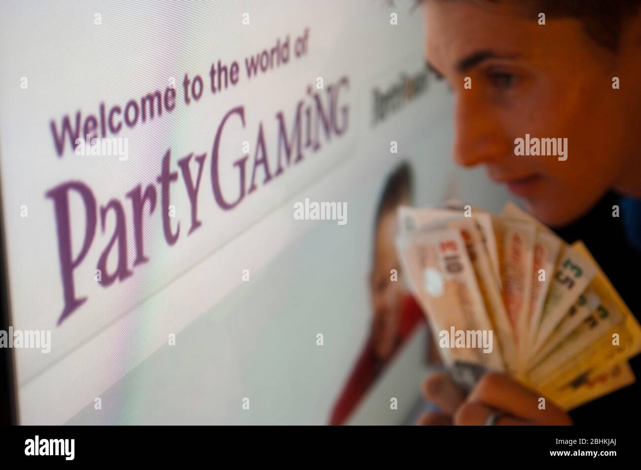 Illustrative image of the PartyGaming website Stock Photo - Alamy