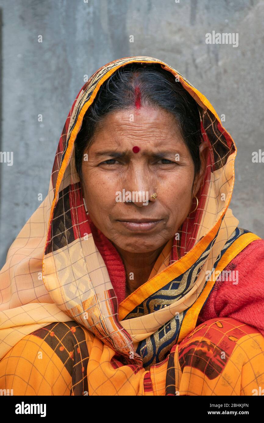 portrait of rural woman of india Stock Photo - Alamy