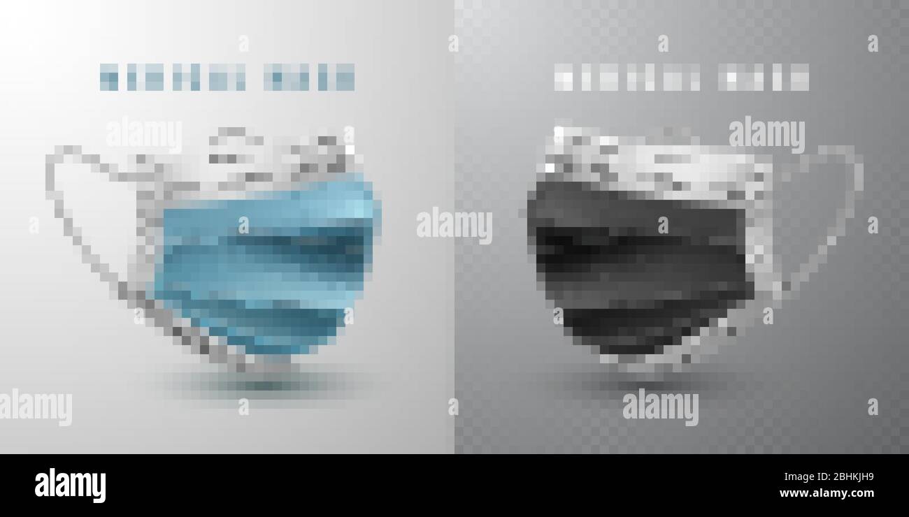Realistic medical face mask. Details 3d medical mask. Vector ...