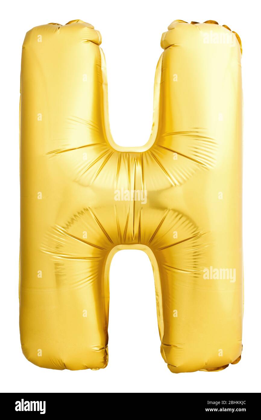 Letter H made of inflatable balloon isolated on white Stock Photo - Alamy