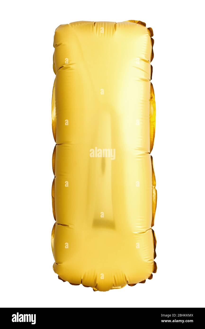 Letter I made of inflatable balloon isolated on white Stock Photo - Alamy