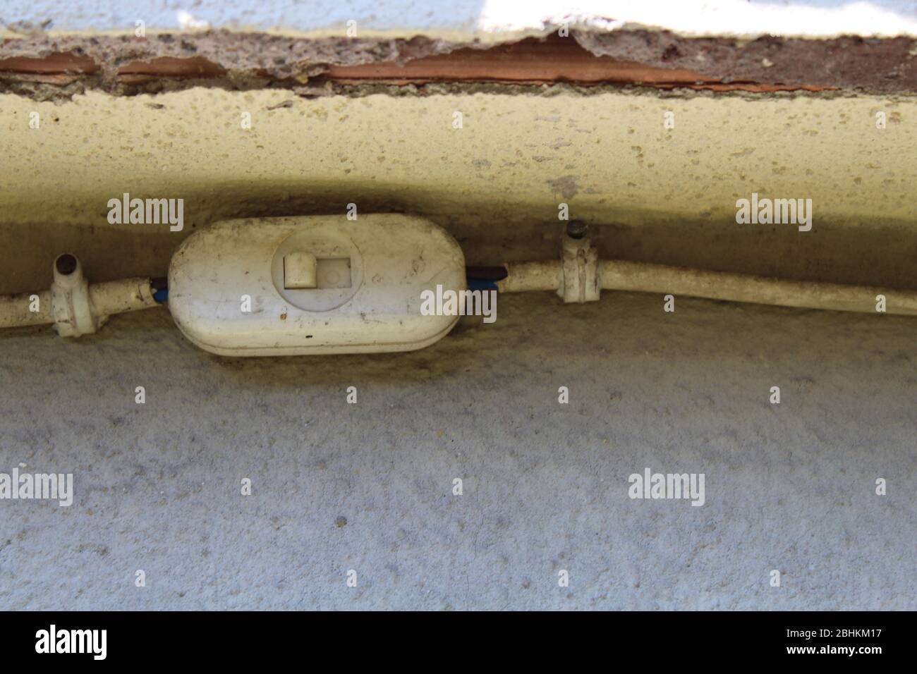 outdoor light switch and wiring Stock Photo - Alamy