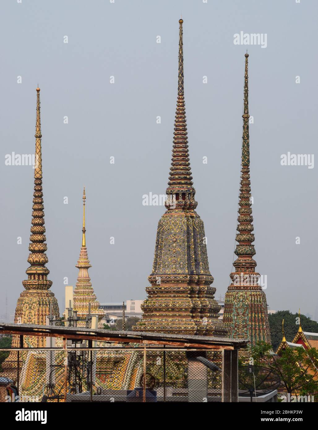 Chao Phraya River & Temples, Bangkok 220120 Stock Photo - Alamy
