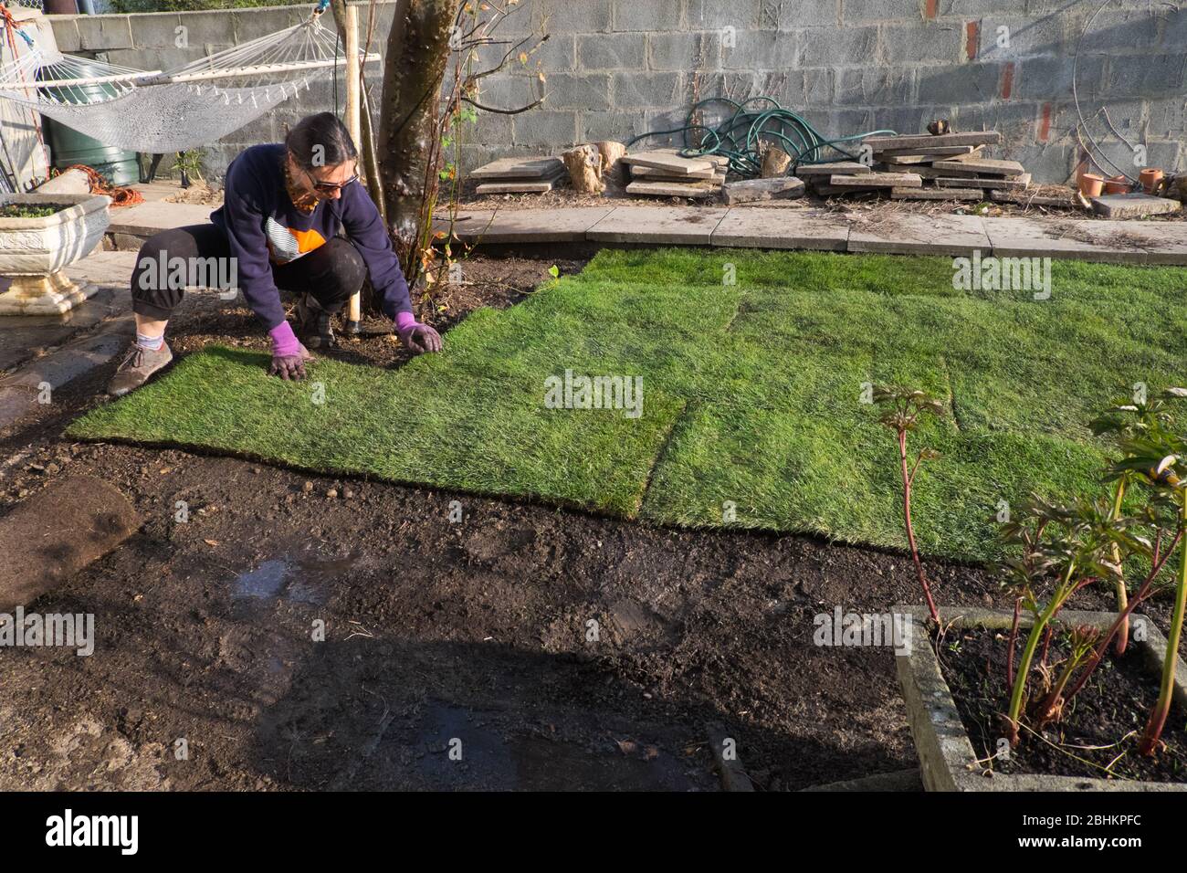 Woman,female,Laying,laying turf,laying grass,grass,turf,lawn,in,her ...