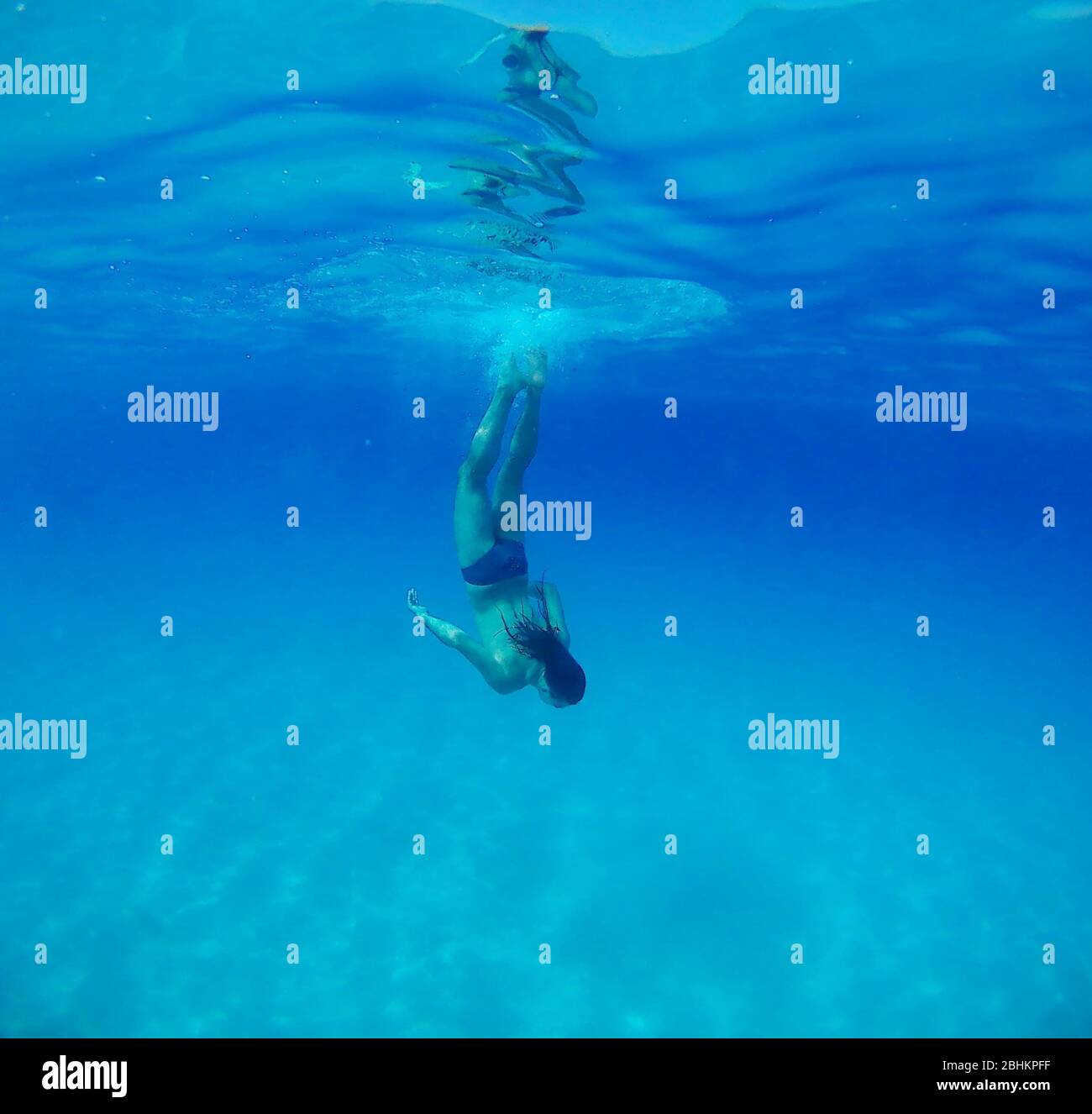 Underwater diving. Relaxation, sport, sunlight, travel, healthy ...