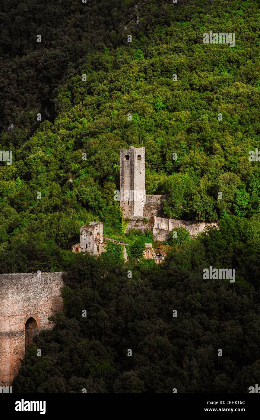 Medieval Ponte delle Torri (Tower Bridge) with Mills' Fort ancient ...