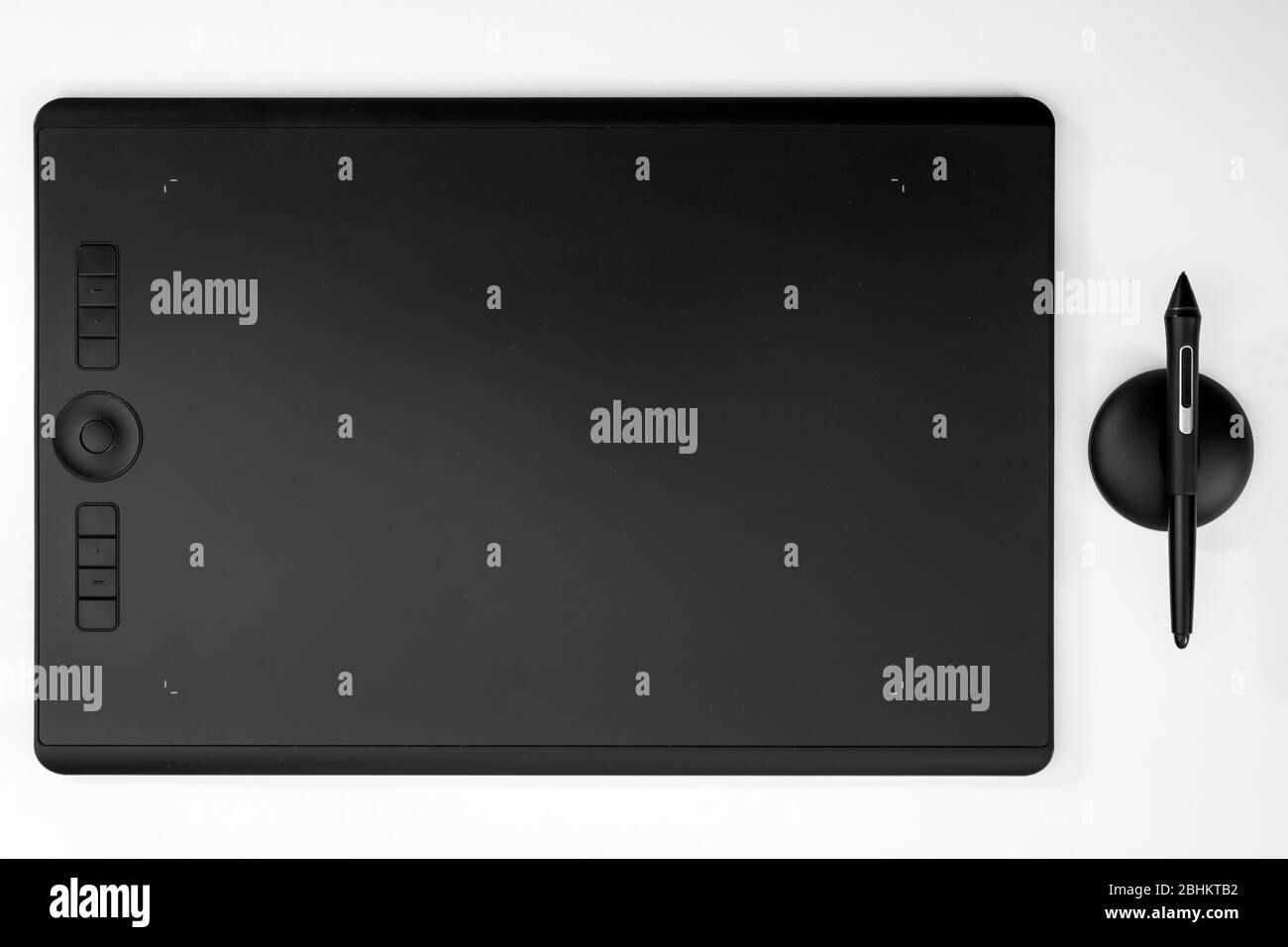 Top view designer desk office Stock Photo - Alamy