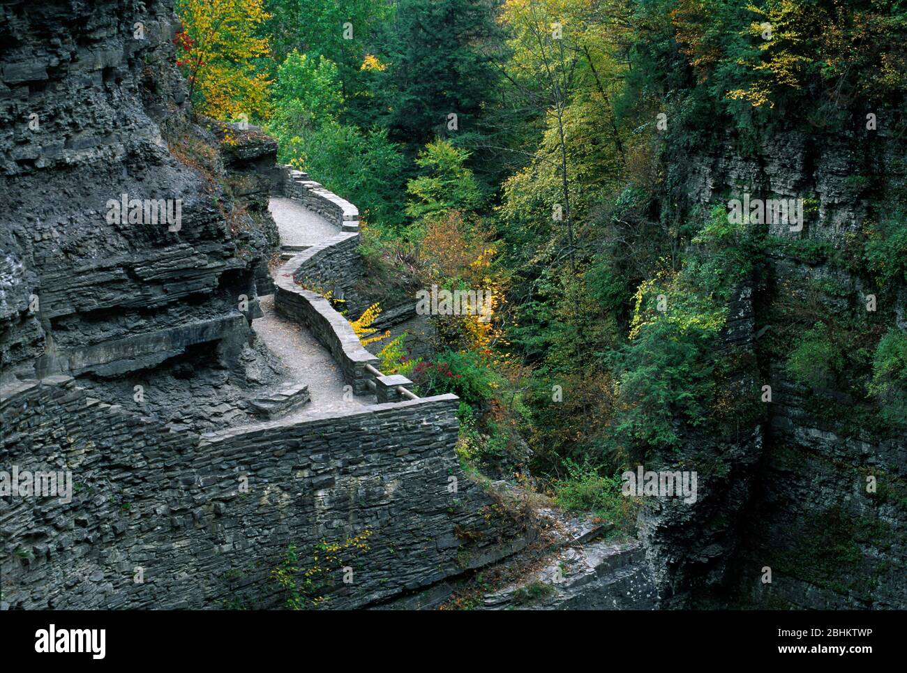 Upper Gorge Loop Trail, Robert H Treman State Park, New York Stock ...