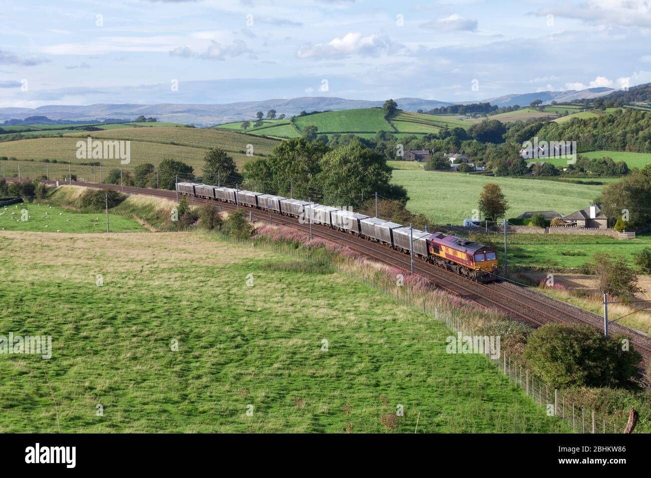 DB Cargo class 66 locomotive 66194 on the scenic west coast mainline in ...