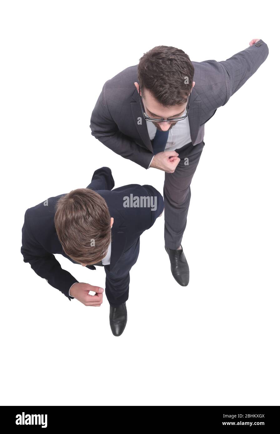 top view. two business people stepping forward Stock Photo - Alamy