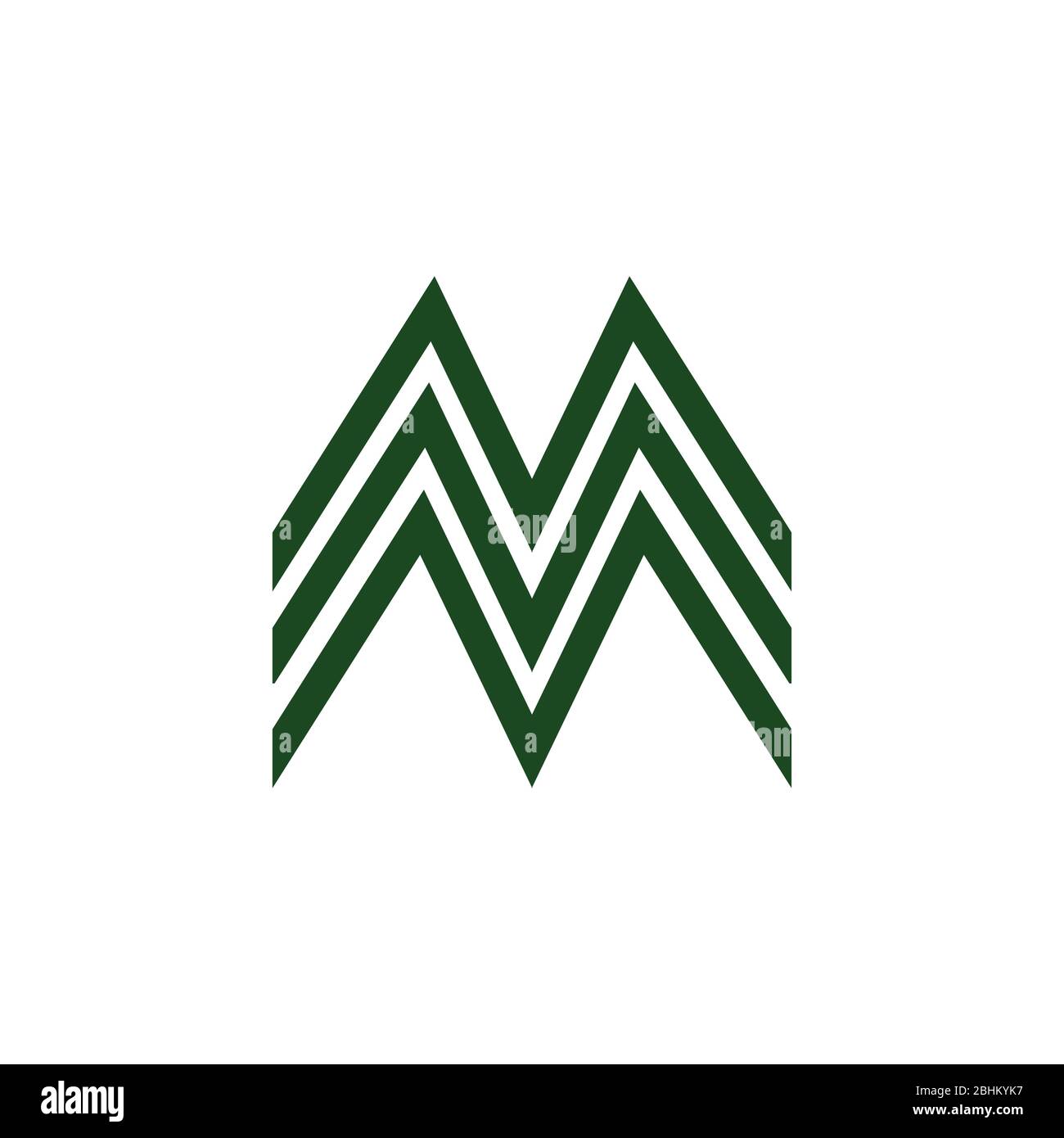 letter m stripes geometric line logo vector Stock Vector Image & Art ...