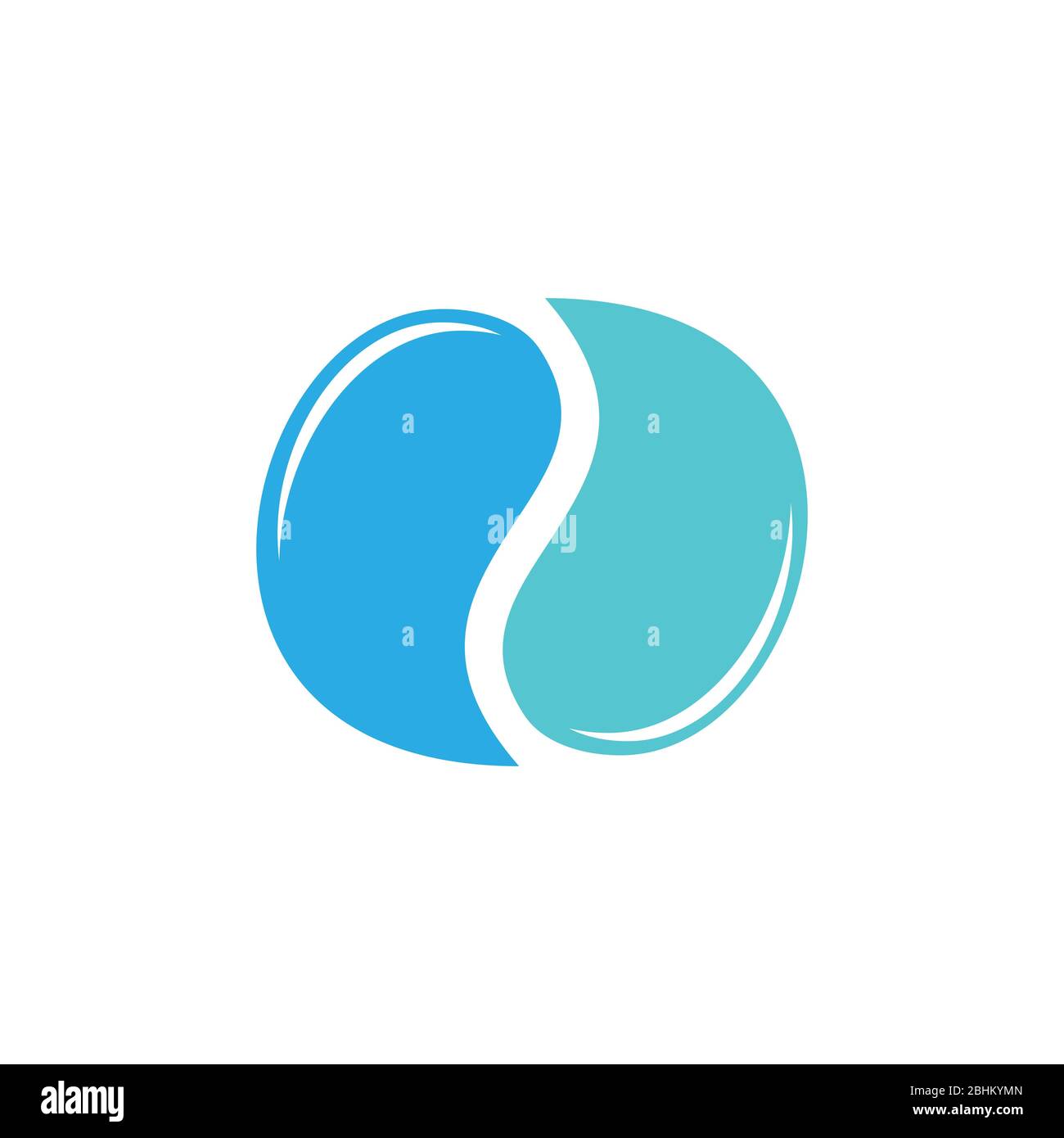 fresh blue water circle geometric logo vector Stock Vector Image & Art ...