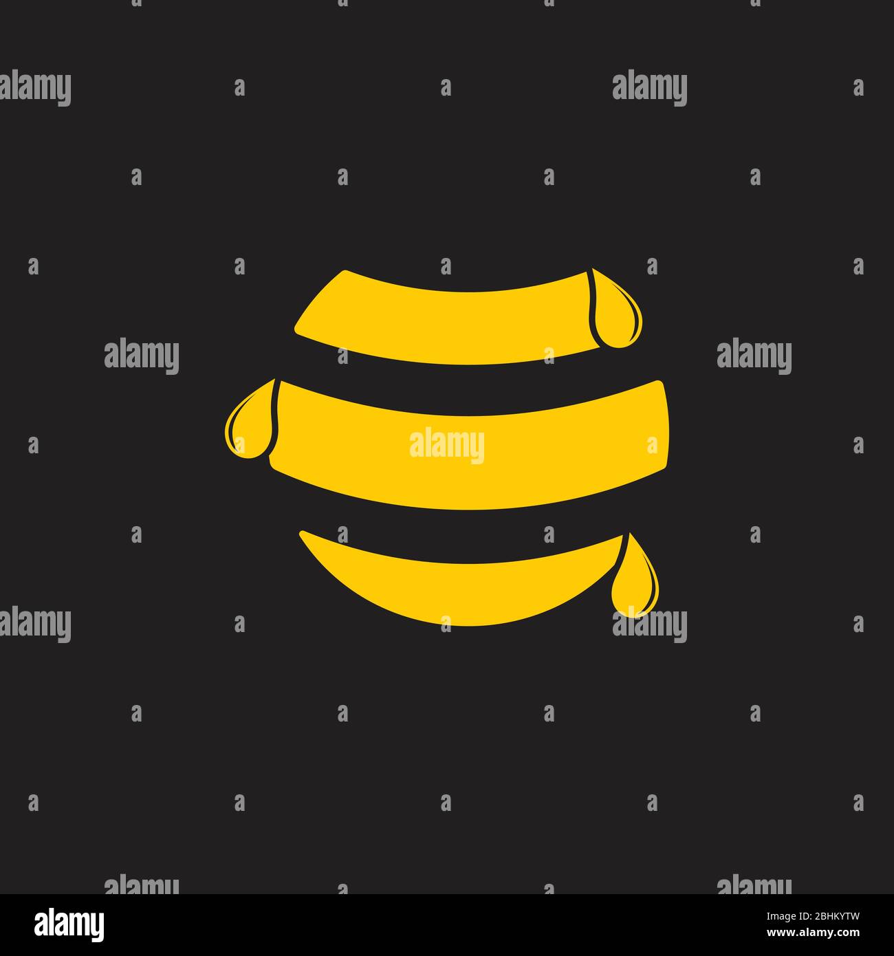 honey comb circle geometric fresh honey symbol vector Stock Vector ...
